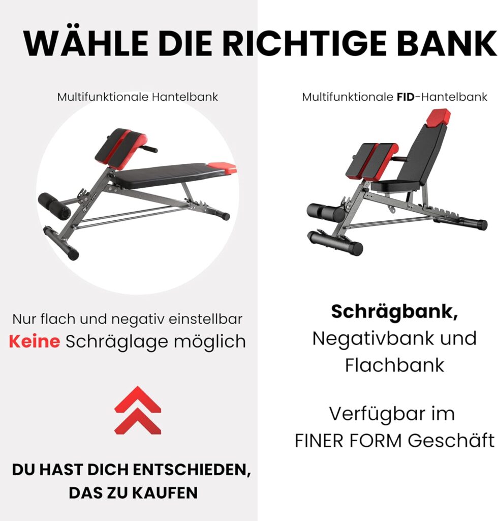 FF Finer Form Multifunctional Weight Bench for Full Body Workout, Hyper ...